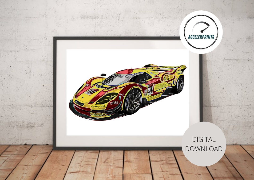 Le Mans Porsche Print, Le Mans Artwork, Le Mans Poster, Race Car ...