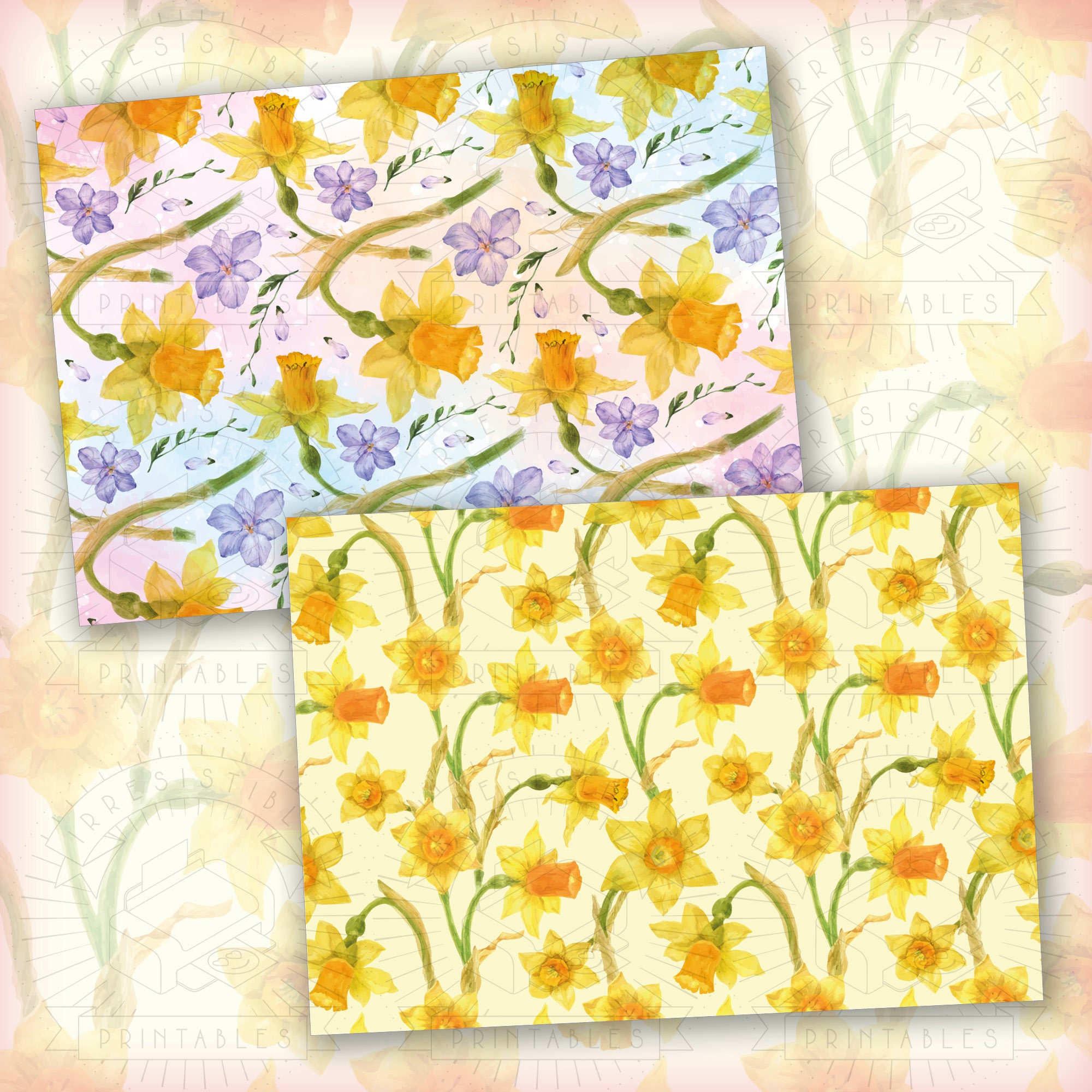 Spring Printable Backing Papers: Digital Download Easter - Etsy Australia