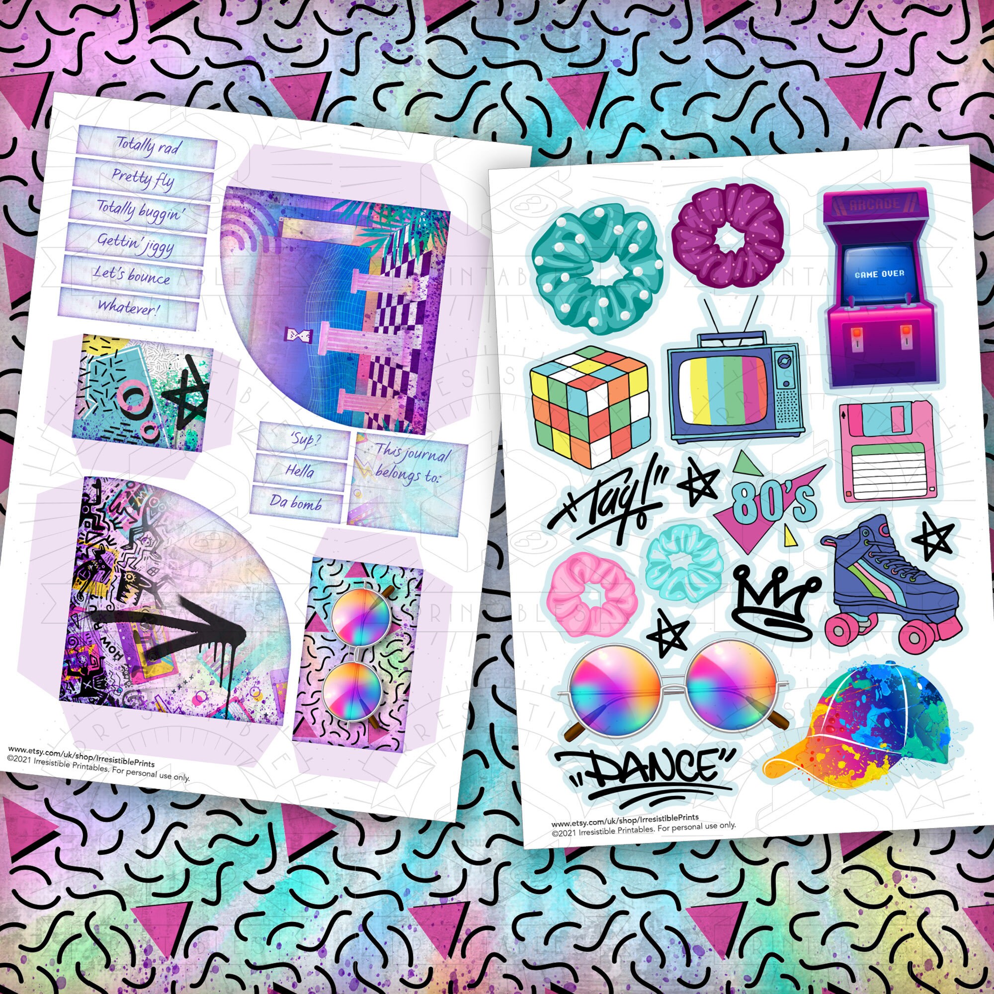 Totally Rad Junk Journal Printable Kit: Digital Download - Etsy Australia