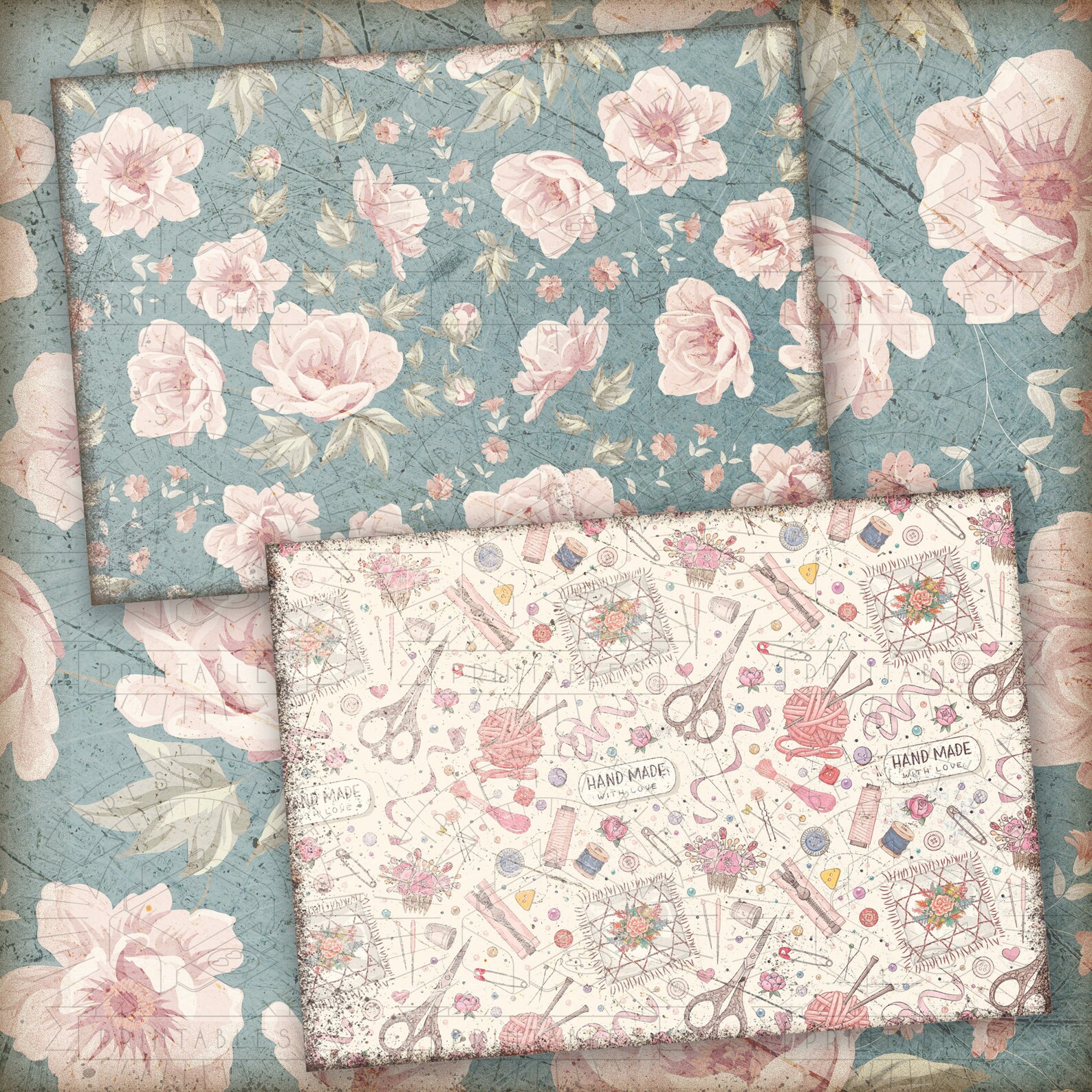 Vintage Sewing Junk Journal Printable Kit: Digital Download - Etsy Canada