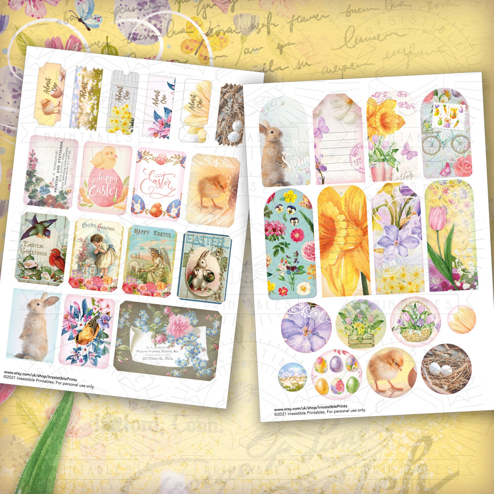 Spring Flowers Junk Journal Printable Kit: Digital Download | Etsy