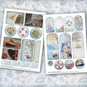 Vintage Cruise Voyage Junk Journal Printable Kit: Digital Download ...