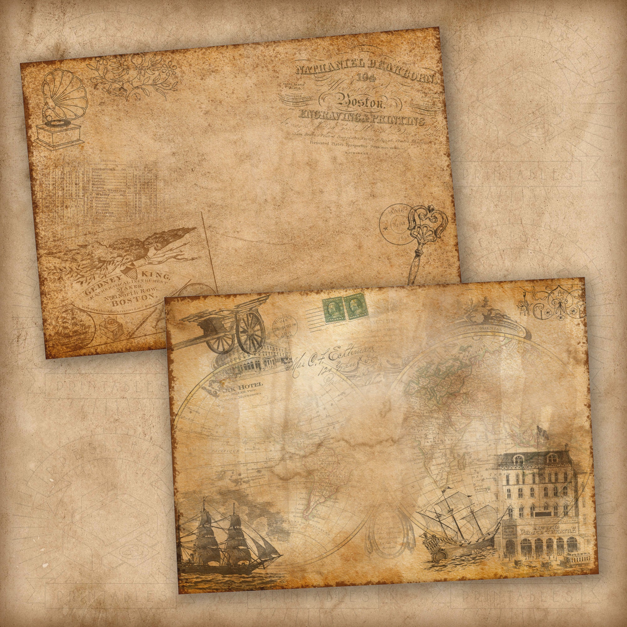 Vintage Printable Backing Papers: Digital Download Coffee - Etsy