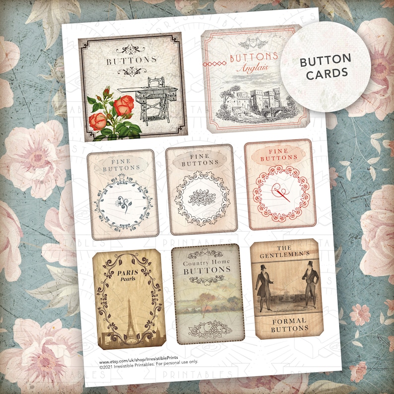 Vintage Sewing Ephemera Printable Pack: Digital Download - Etsy