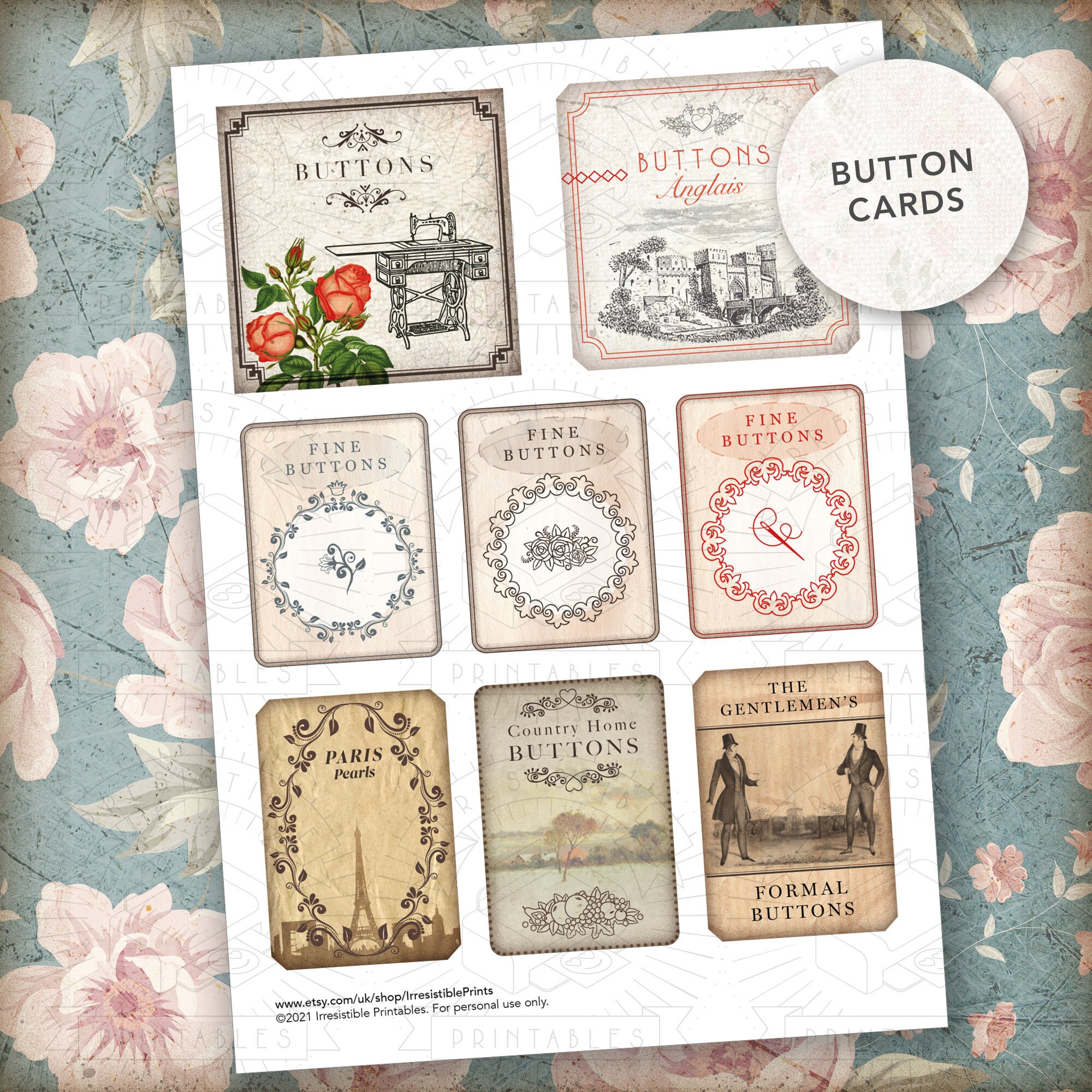 Vintage Sewing Ephemera Printable Pack: Digital Download - Etsy Canada