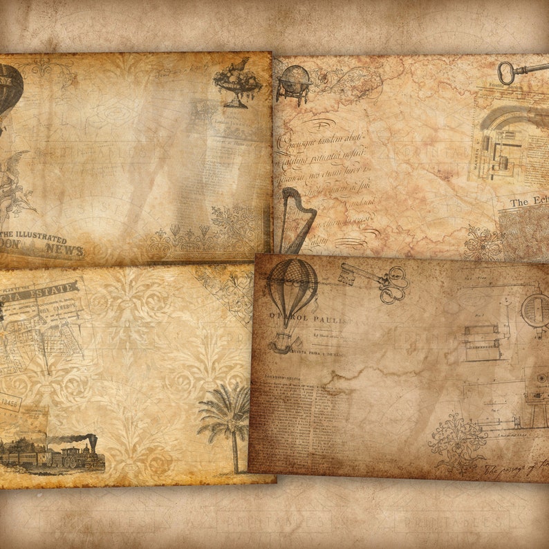 Vintage Printable Backing Papers: Digital Download Coffee - Etsy