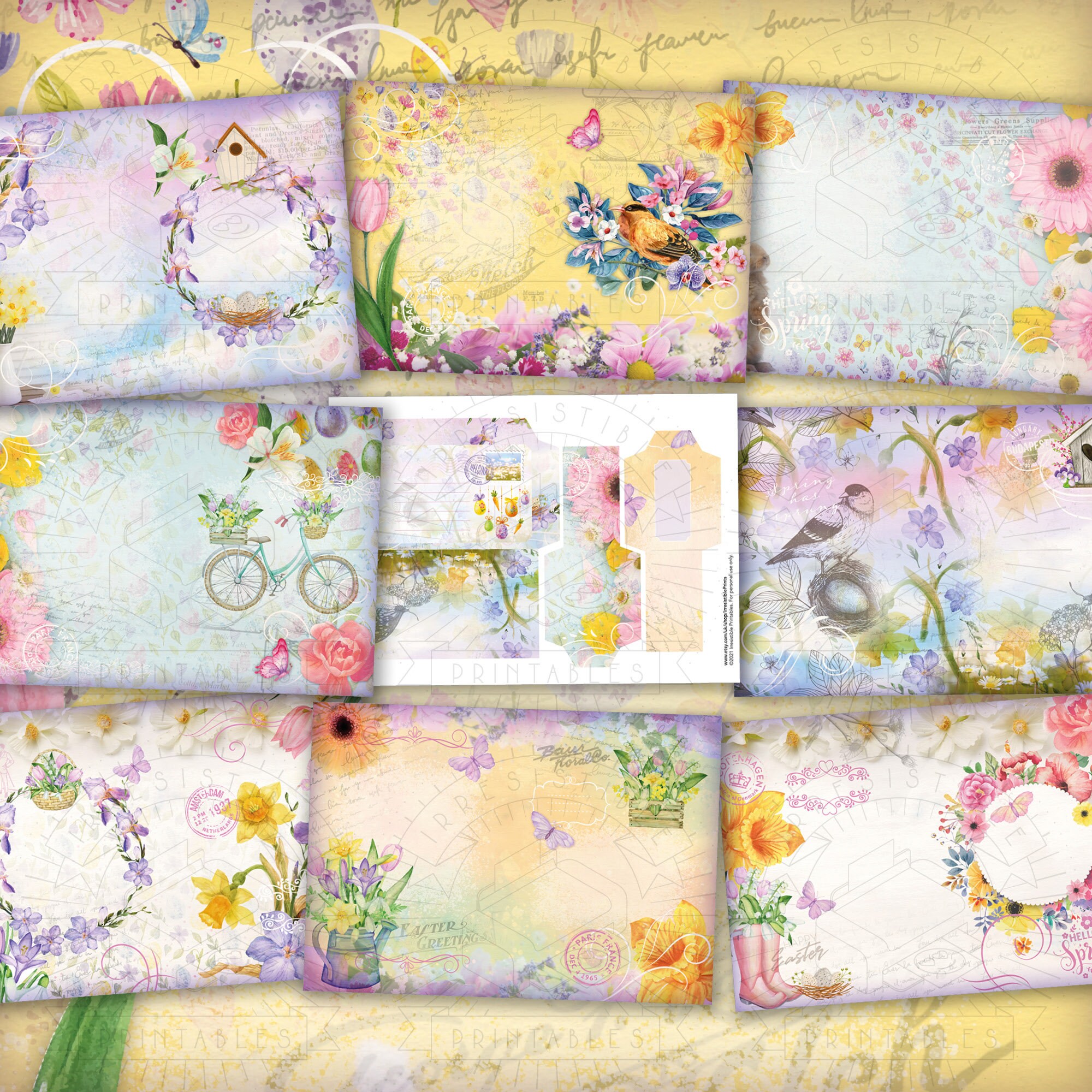 Spring Flowers Junk Journal Printable Kit: Digital Download | Etsy