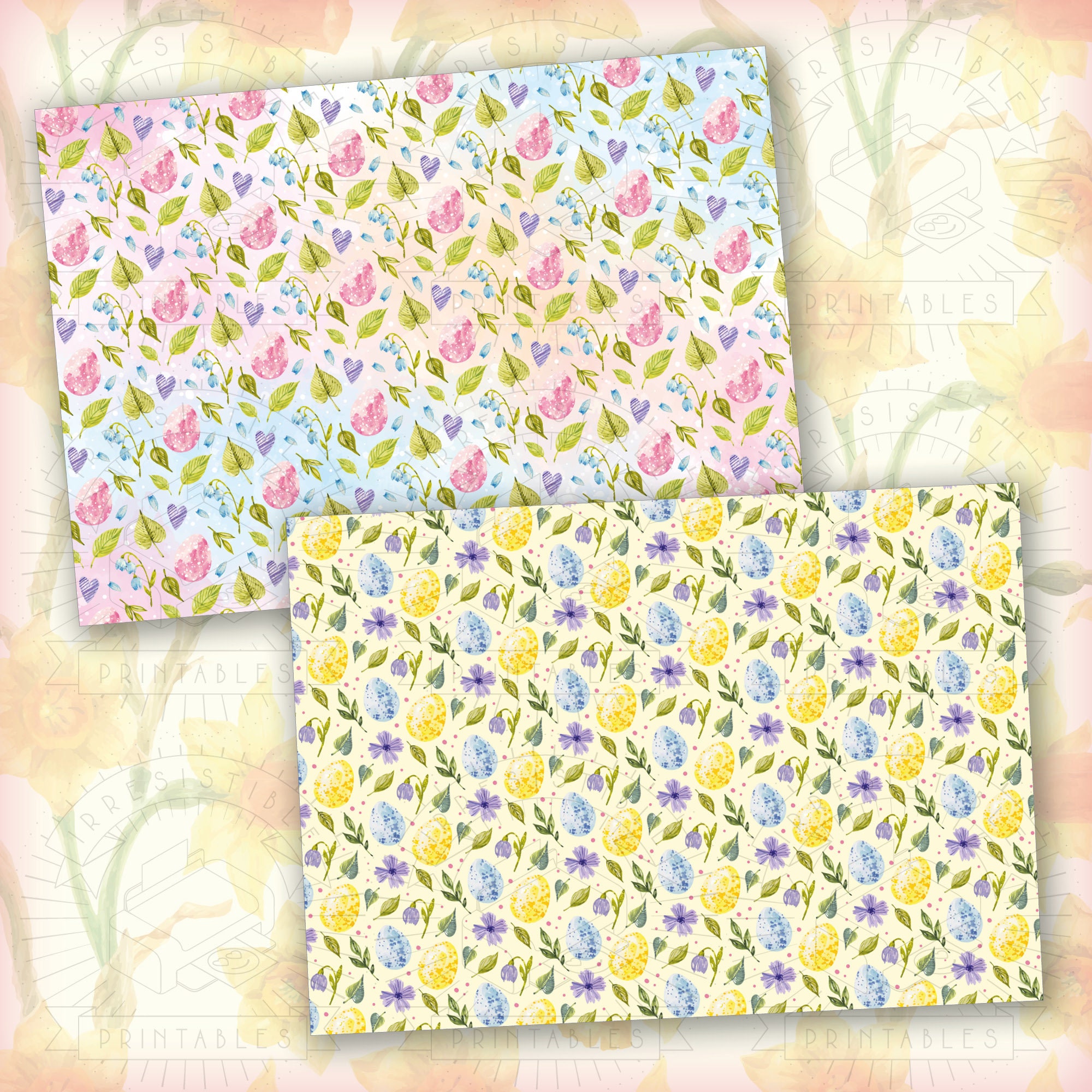 Spring Printable Backing Papers: Digital Download Easter | Etsy Australia