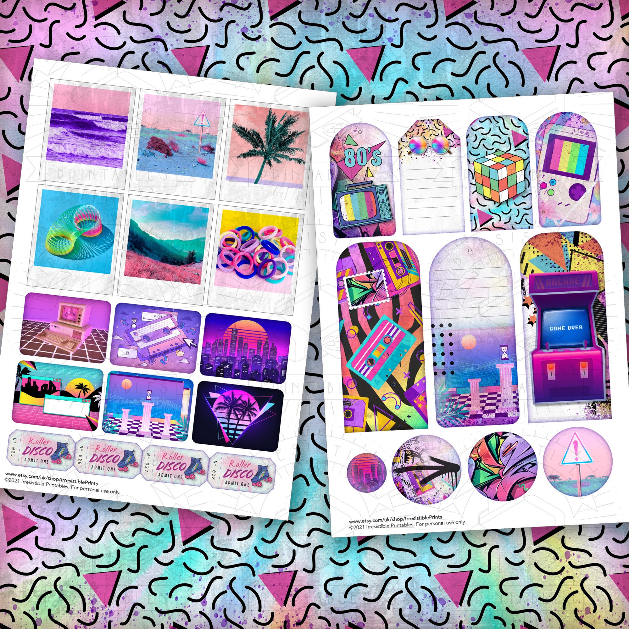 Totally Rad Junk Journal Printable Kit: Digital Download - Etsy UK