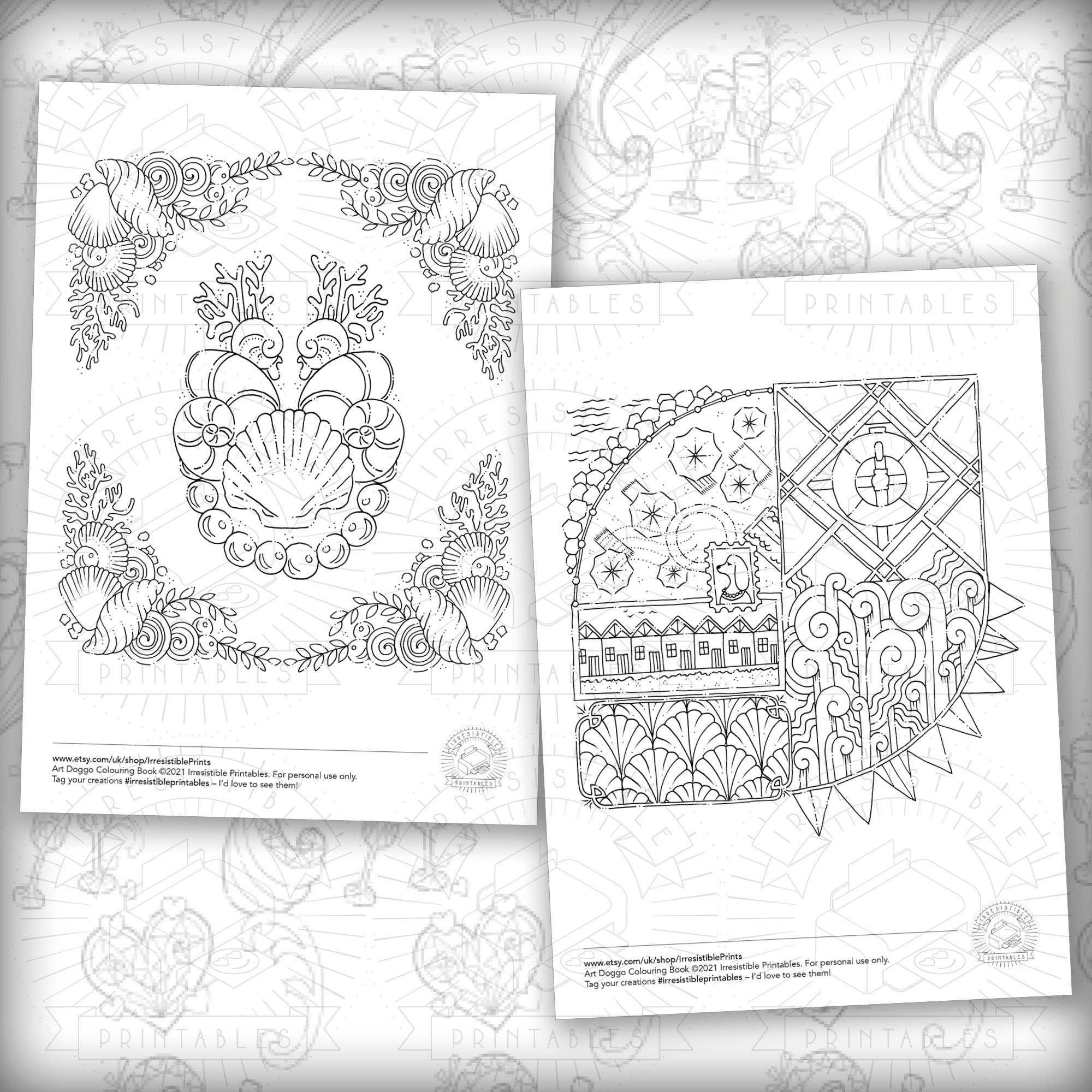 Art Doggo Colouring Book: Art Deco Adult Colouring Coloring | Etsy