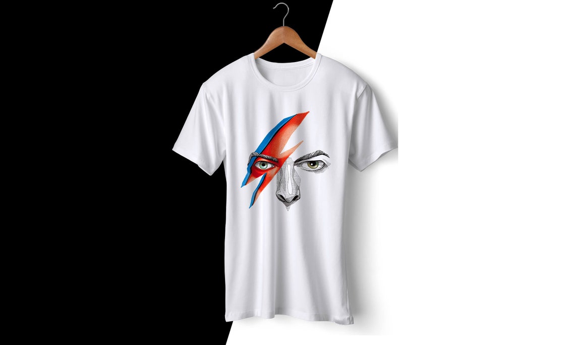 David Bowie Shirt, Unisex Art Tshirt, David Bowie Lover Tee Gift for ...