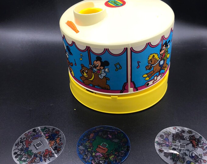 Vintage 1988 Disney Dreamtime Carousel Projector Music With 3 Discs ...