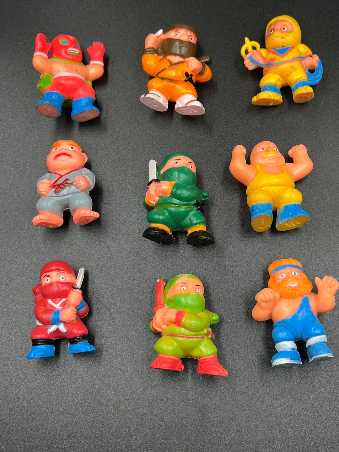 Vintage Soma 1986 Ninja & Wrestlers Rubber Figures Lot - Etsy
