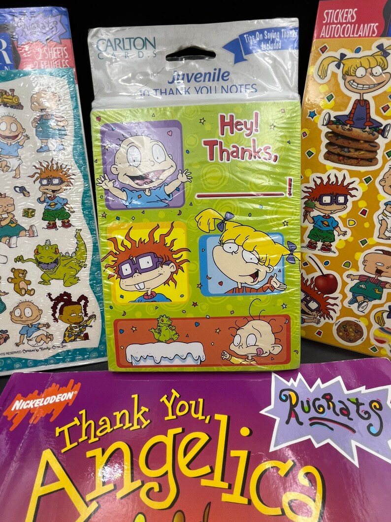 Vintage Rugrats Bundle Sticker Sheets Thank You Cards and - Etsy