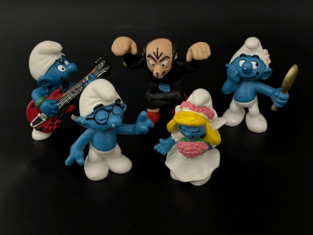 Vintage Schleich Smurfs Gargamel, Smurfette, Toy Figures LOT - Etsy