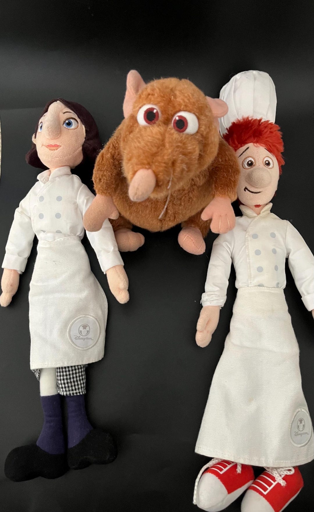 Ratatouille Colette Chef , Emile Rat and Linguini Plush Dolls Disney ...