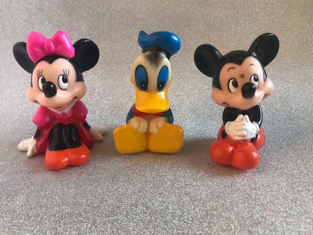 Vintage Rubber Squeak Disney Mickey Minnie Donald Duck Walt Disney ...
