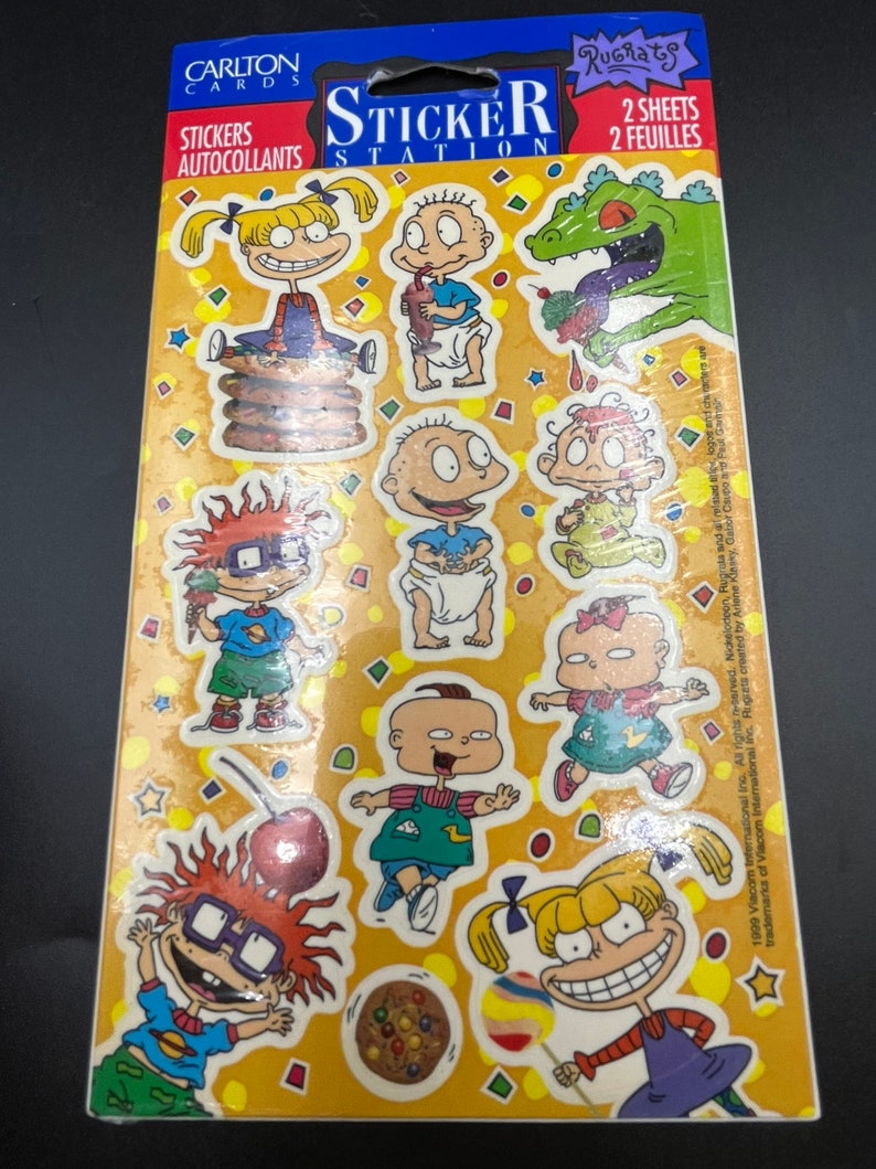 Vintage Rugrats Bundle Sticker Sheets Thank You Cards and - Etsy