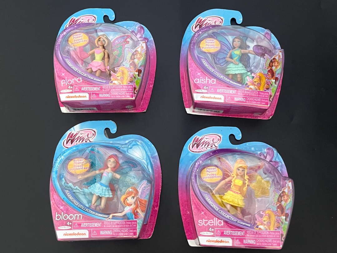 Winx Club Harmonix Collection Power Poses Mini Flora Aisha Bloom Stella ...