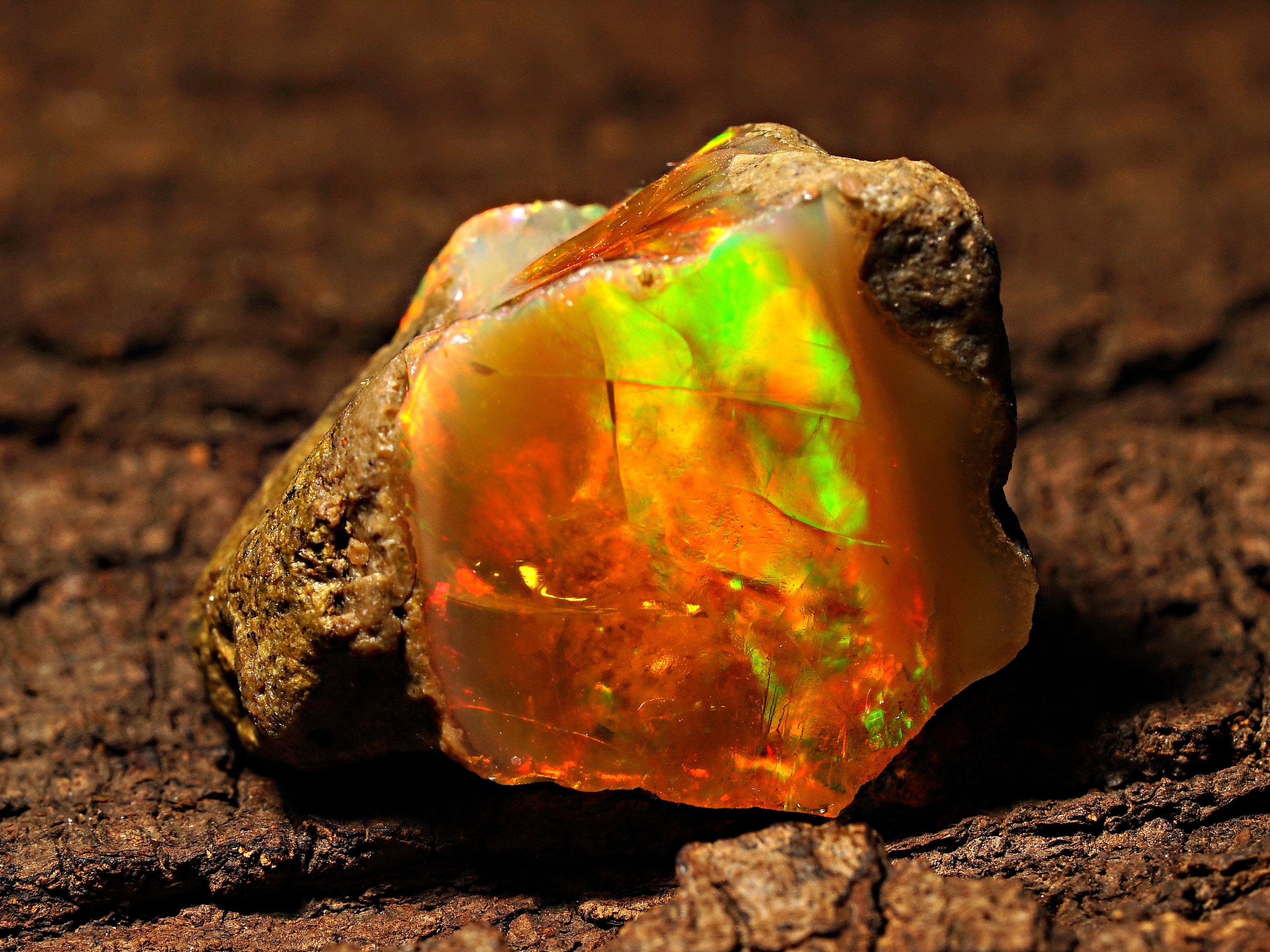 Raw Fire Opal