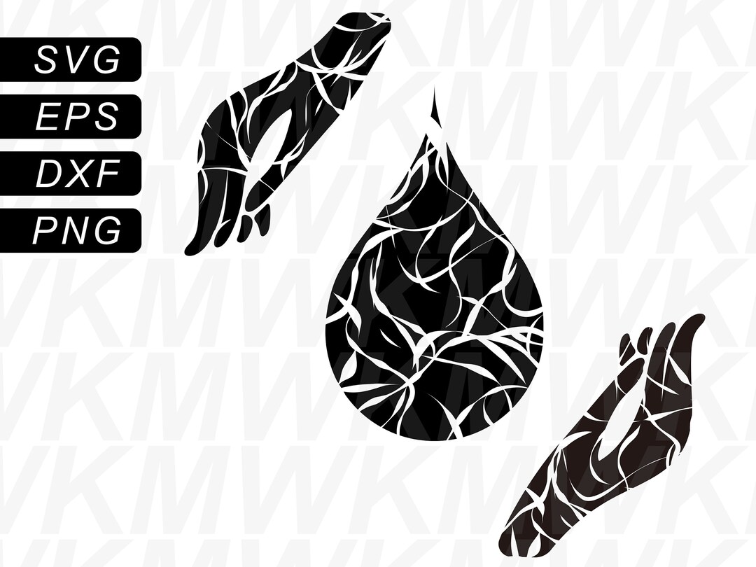 Gotas de água SVG, Mãos SVG, Eco SVG, Esg,hold,Download digital,Vetor ...