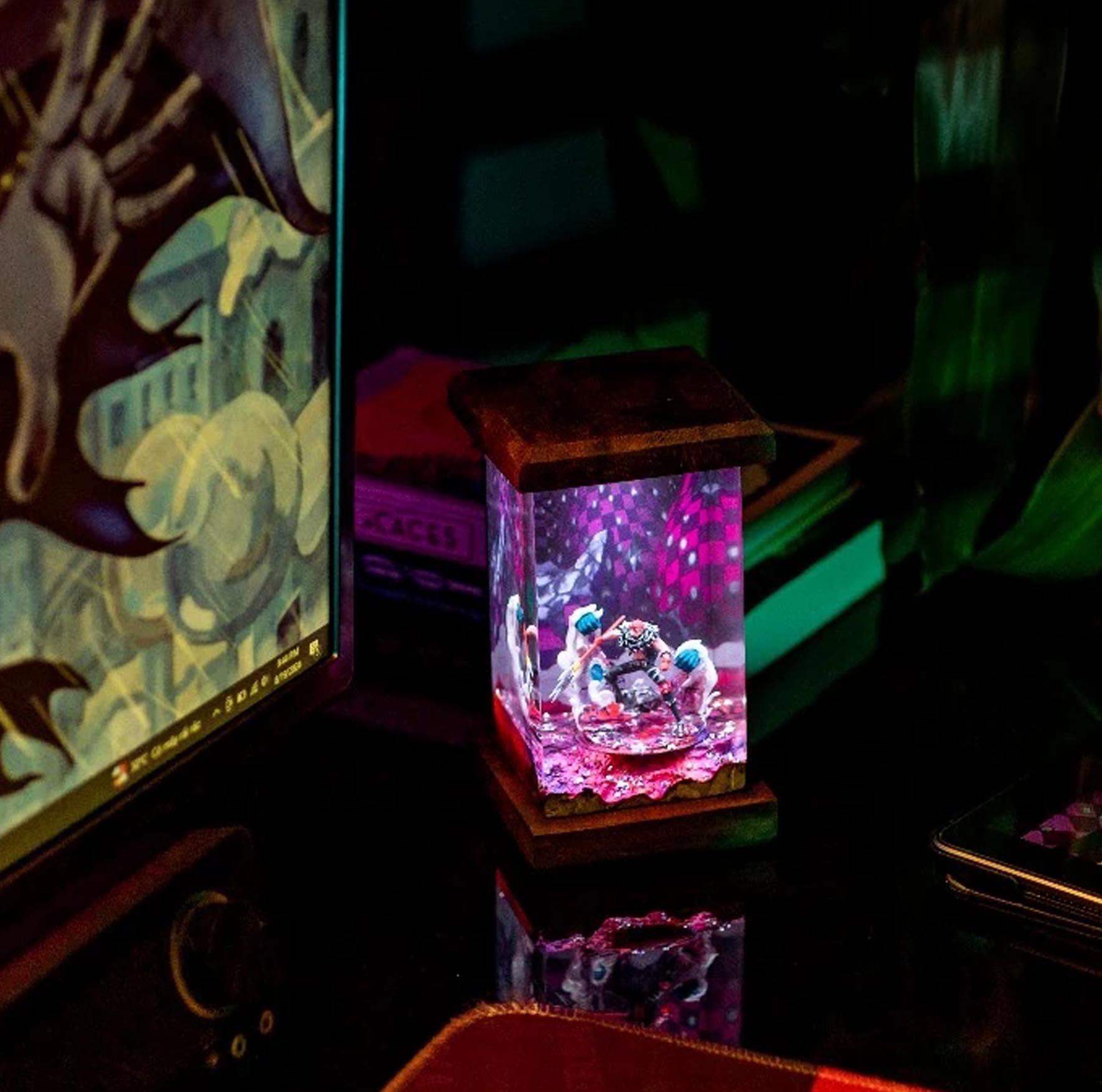Custom ANIME Night Lamp, Anime WORLD Resin Diorama Lamp, Custom Diorama ...