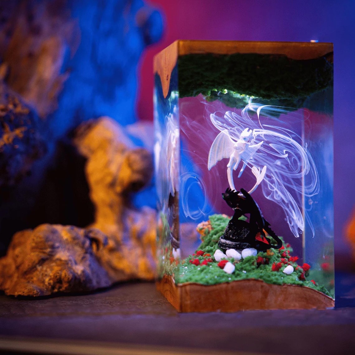 Tooth.less Night Lights, Gift for Her, Tooth.less and Light Fury Epoxy ...