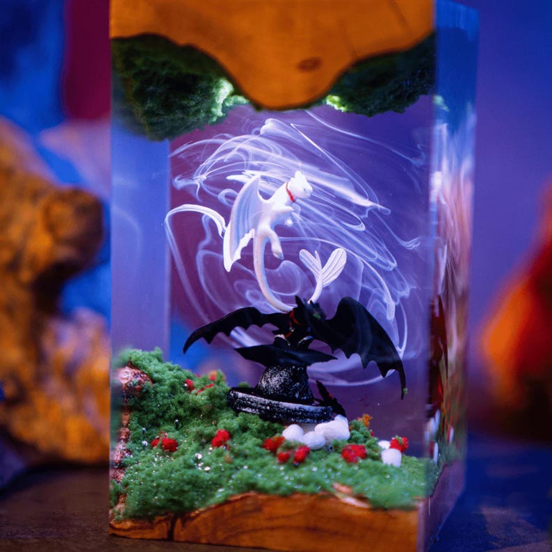 Tooth.less Night Lights, Gift for Her, Tooth.less and Light Fury Epoxy ...