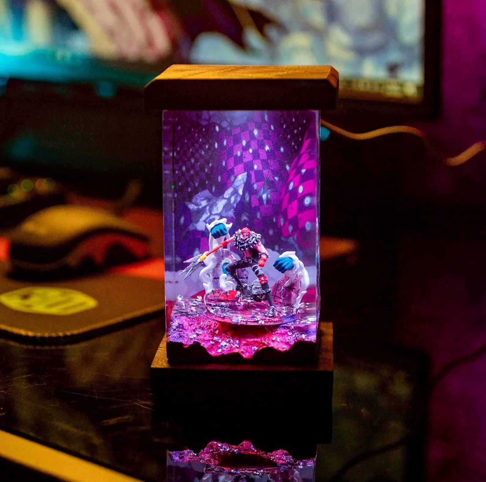 Custom ANIME Night Lamp, Anime WORLD Resin Diorama Lamp, Custom Diorama ...