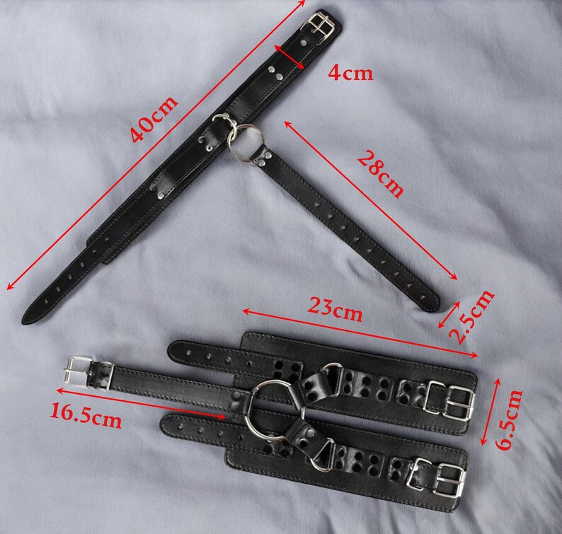 Sexy Behind Back Handcuffs With Collar Neck Sm Bondage Pu Leather Sex ...