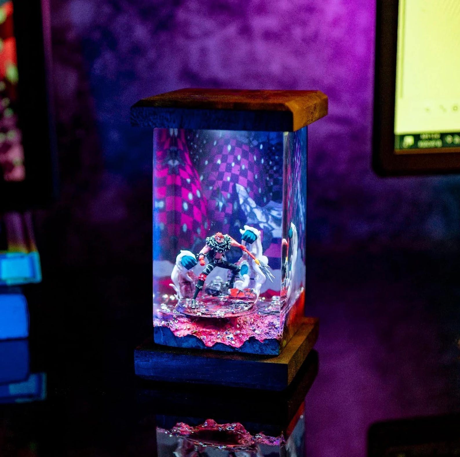 Custom ANIME Night Lamp, Anime WORLD Resin Diorama Lamp, Custom Diorama ...