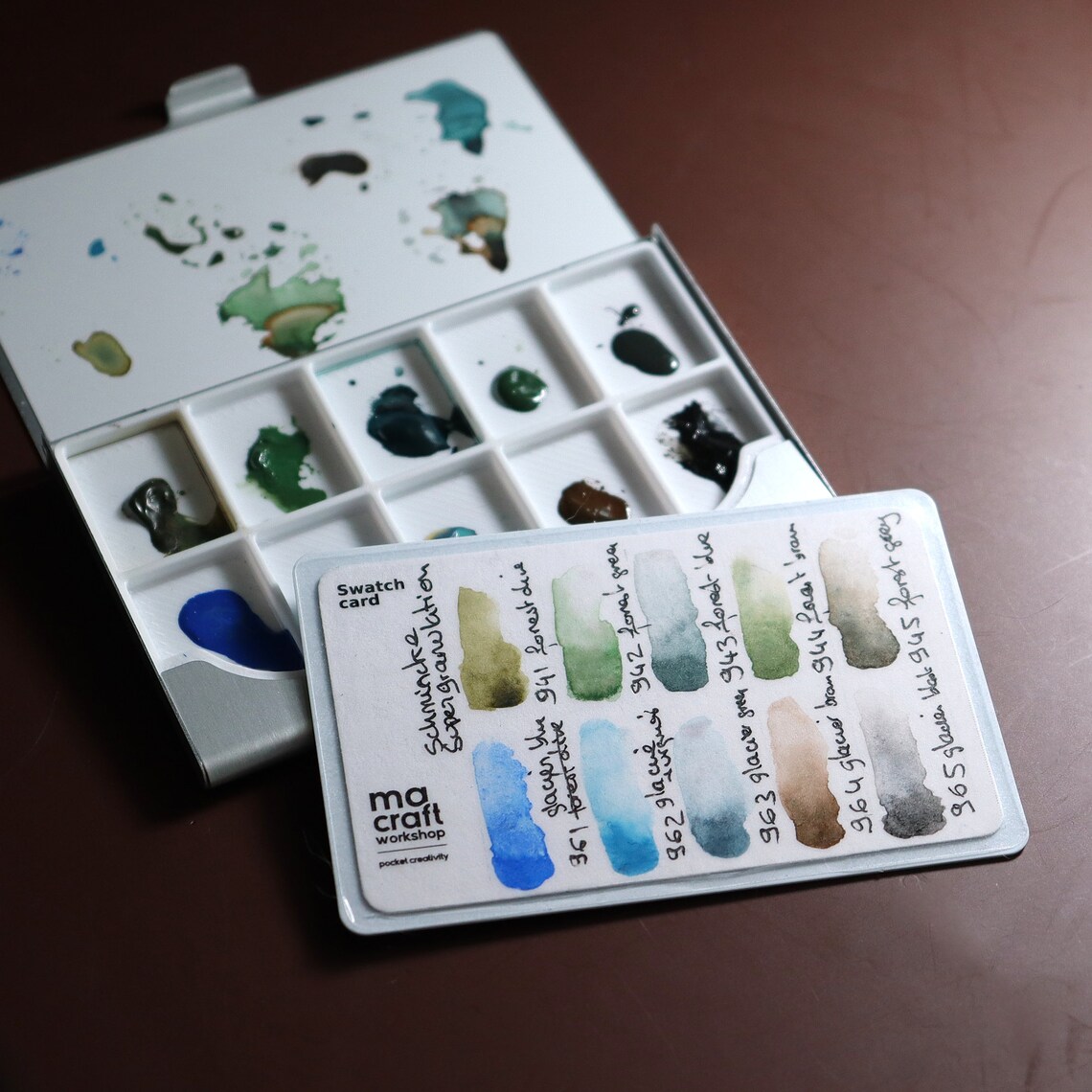 3x Color Swatch Card Watercolor Paper Plastified - Etsy