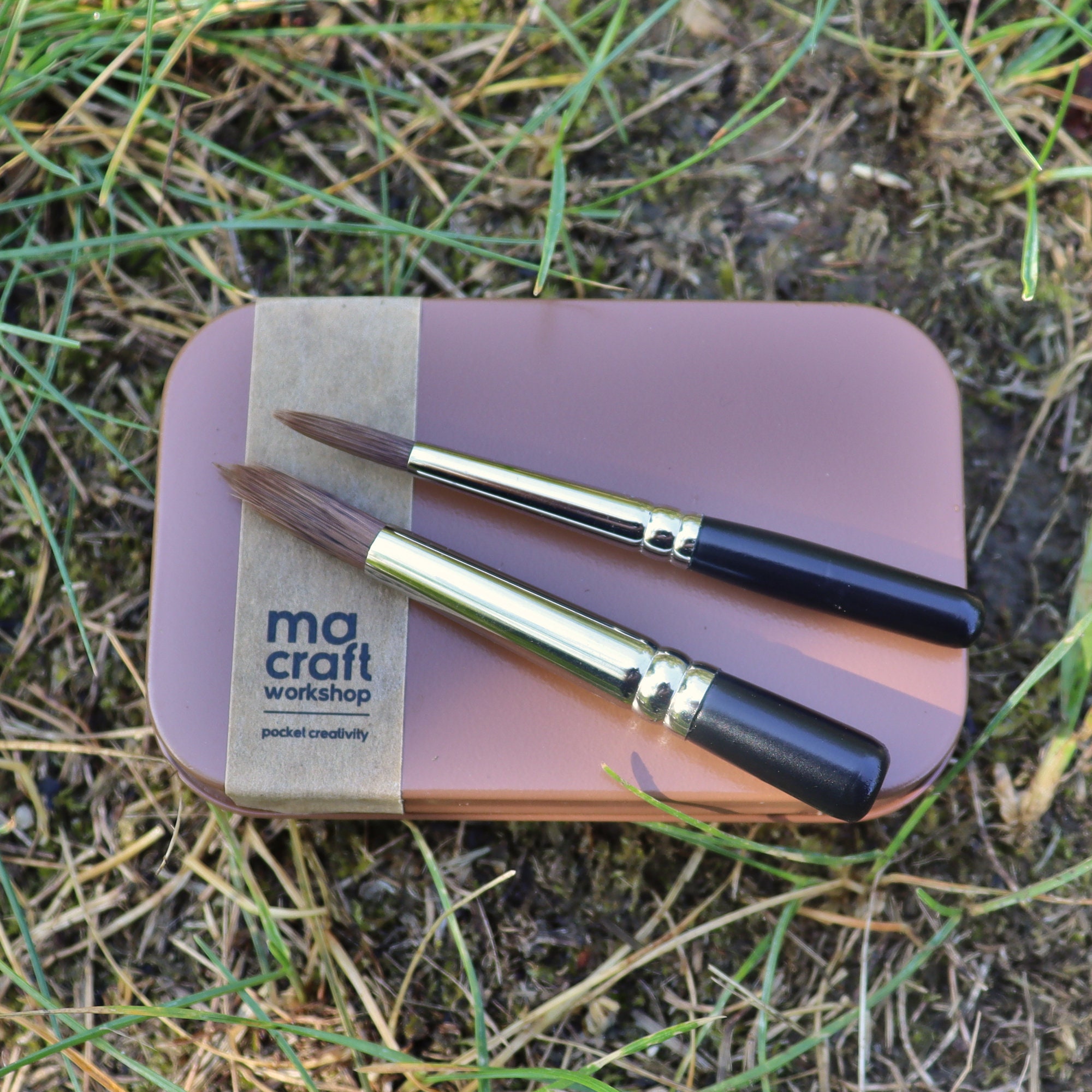 Watercolor Short Brushes Round 58 Pack of 2 | Etsy