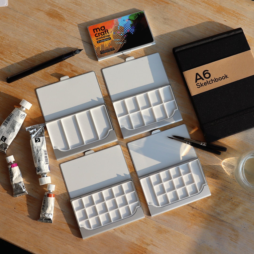 Mini Watercolor Travel Palette for Urbansketchers - Credit Card Size - Etsy