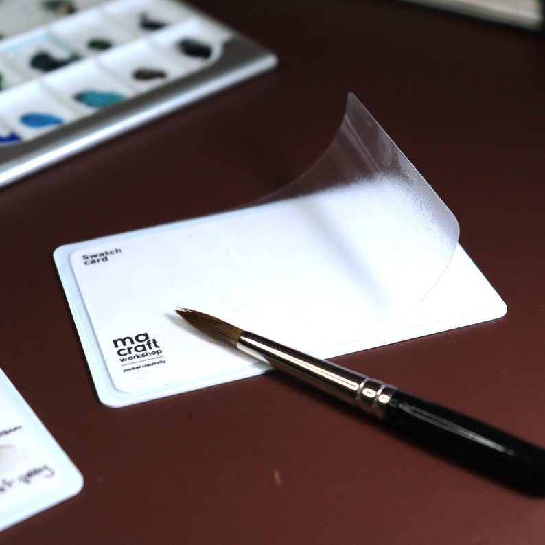 3x Color Swatch Card Watercolor Paper Plastified - Etsy