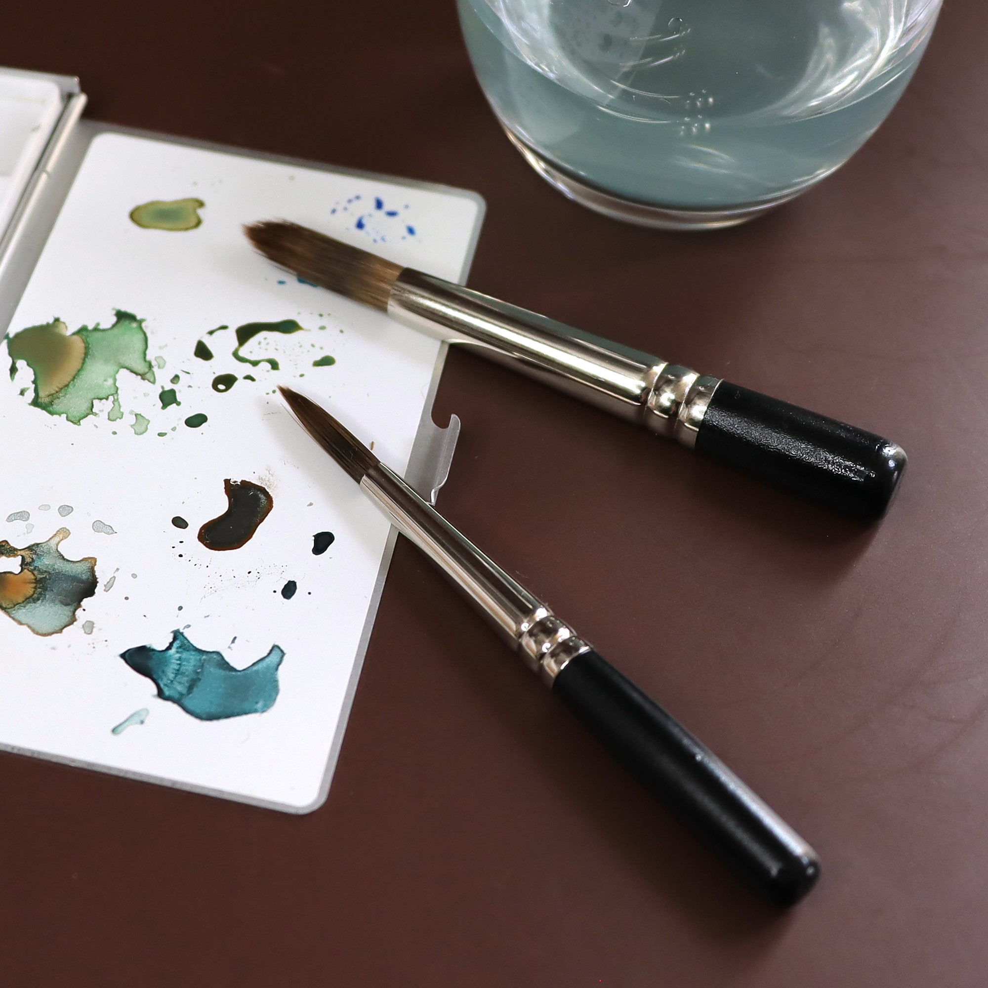 Watercolor Short Brushes Round 58 Pack of 2 - Etsy