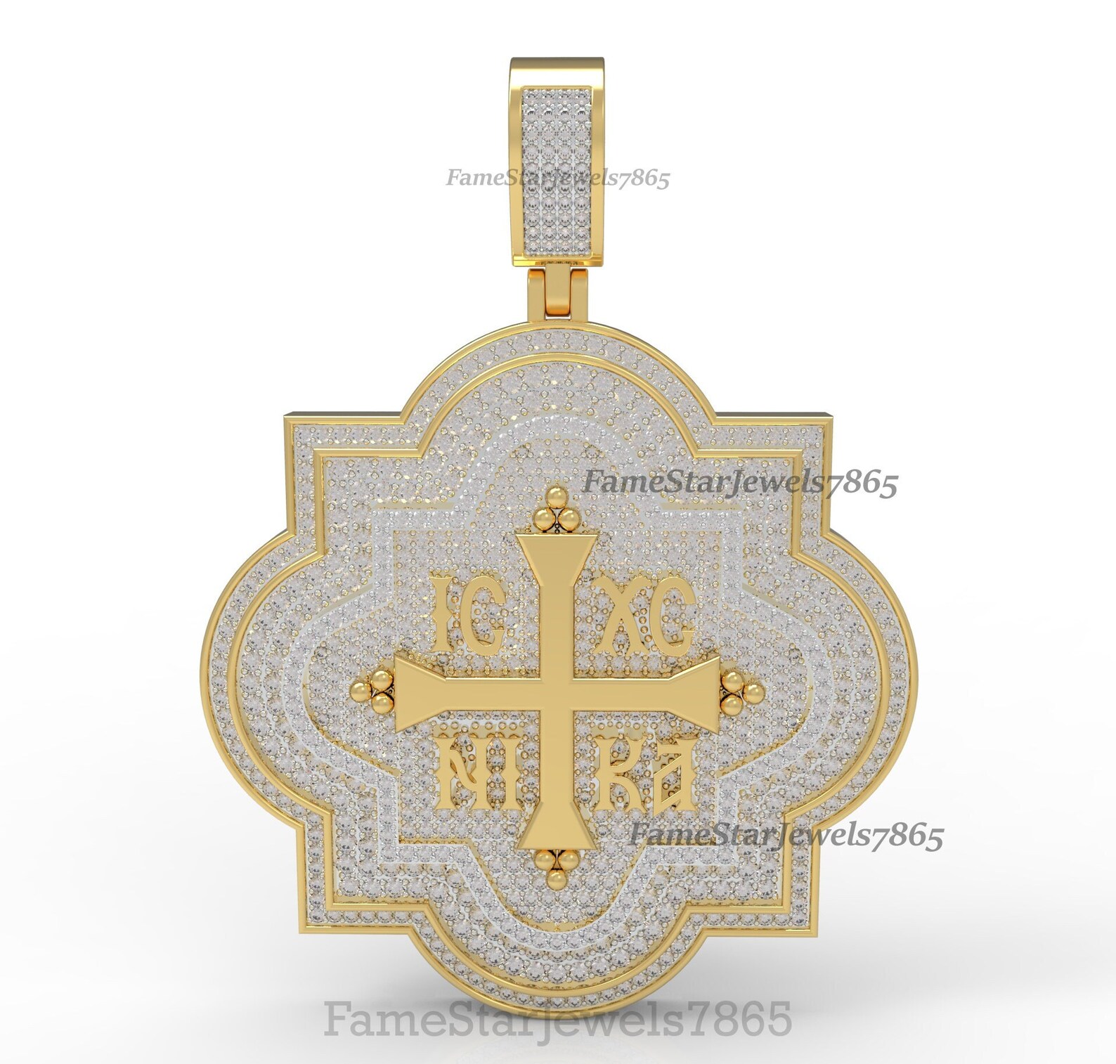 Constantine Konstantinato Orthodox Medallion Cross Byzantine ΙϹΧϹ ΝΙΚΑ ...