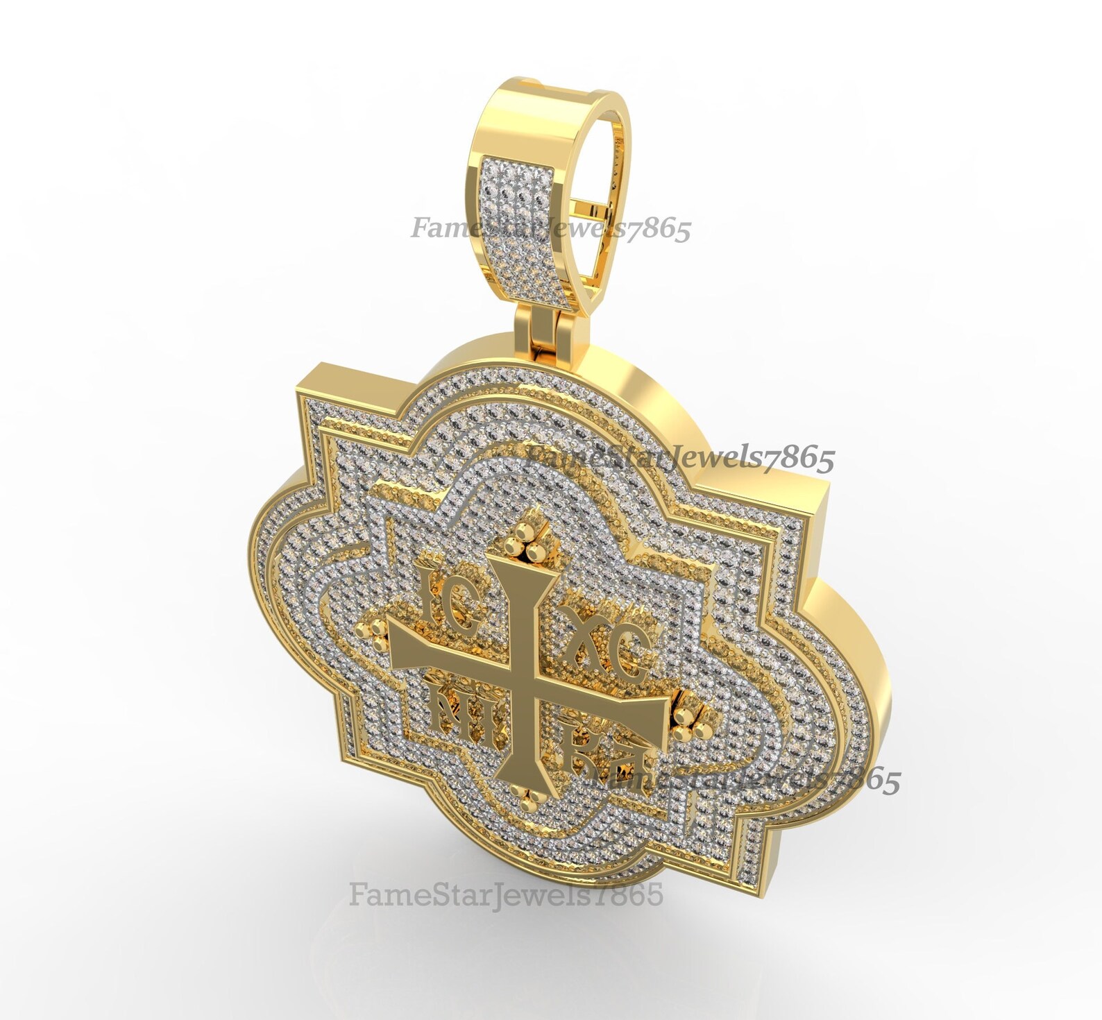 Constantine Konstantinato Orthodox Medallion Cross Byzantine ΙϹΧϹ ΝΙΚΑ ...