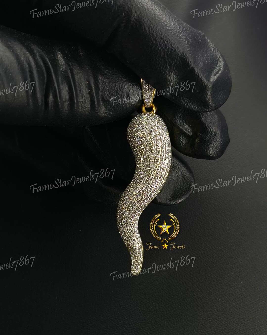 Italian Horn, Italian Cornicello and Italian Amulet Moissanite Good ...