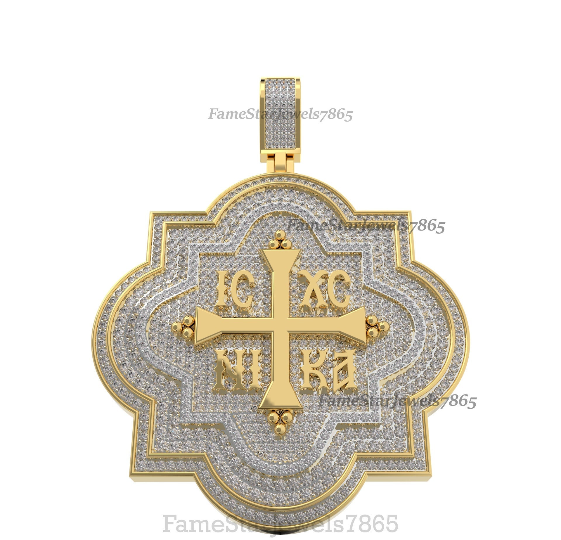 Constantine Konstantinato Orthodox Medallion Cross Byzantine ΙϹΧϹ ΝΙΚΑ ...