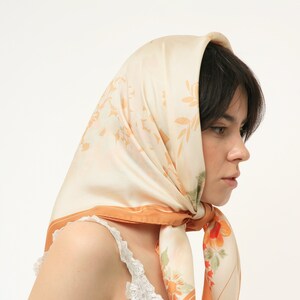 80s Vintage Vtg Rare Pure Silk Seta Seide Soie Checked Floral Print ...