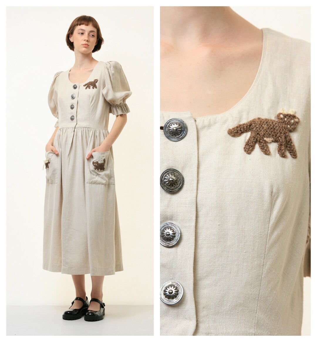 70s Vintage Sundress Medieval Alpen Austrian Dirndl Octoberfest ...