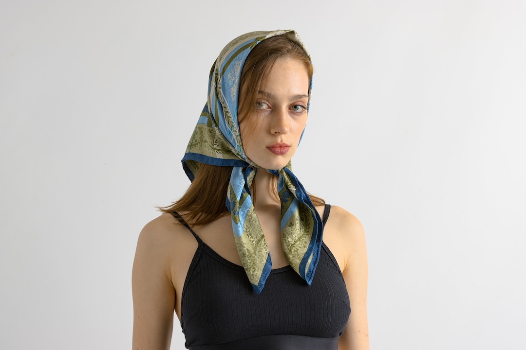 80s Vintage Vtg Rare Pure Silk Seta Seide Soie Abstract Pattern Square ...