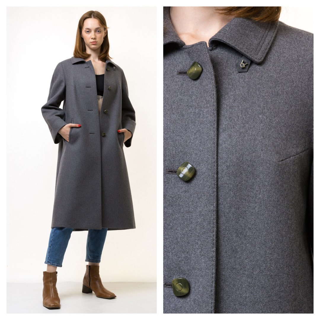 70s Woman Lambswool Coat Women Vintage 80s Winter Coat Long Wool Coat