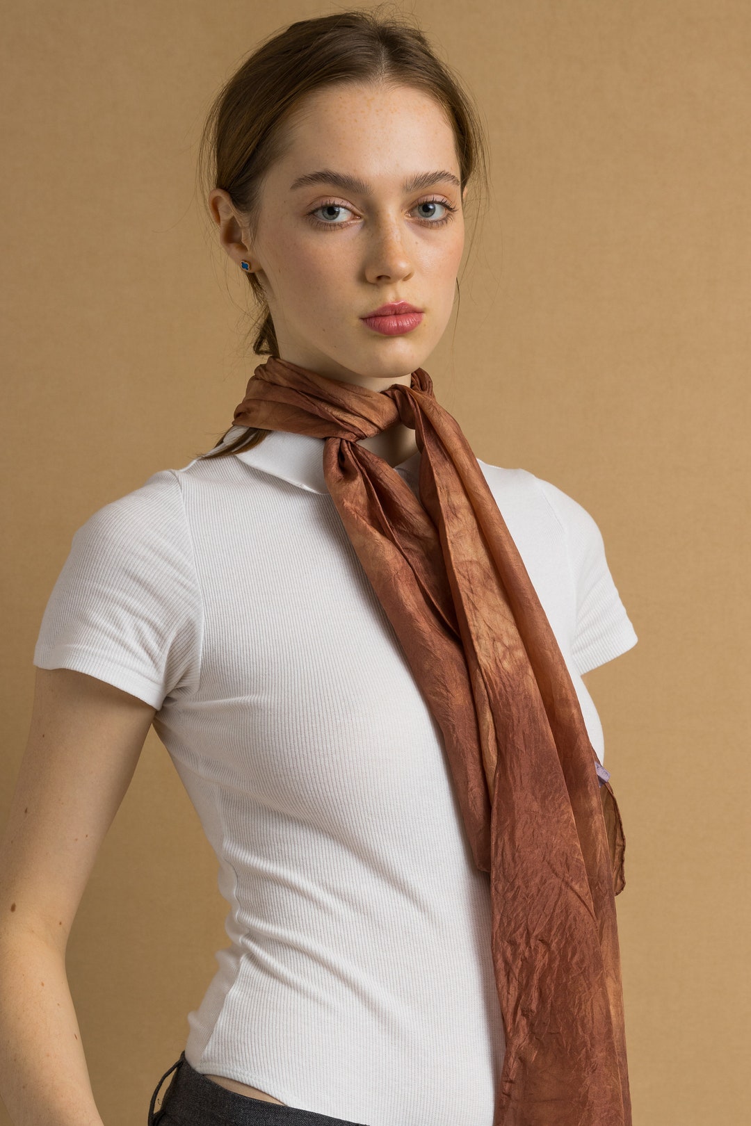 80s Vintage Vtg Rare Pure Silk Seta Seide Soie Tie Dye Abstract Print ...