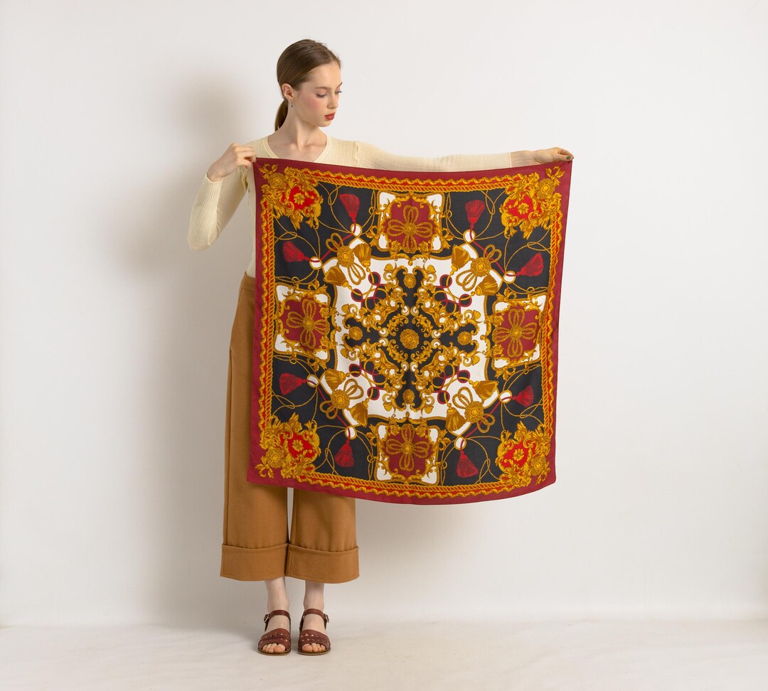 00s Vintage Vtg Rare Multicolor Pure Silk Seta Seide Soie Abstract ...