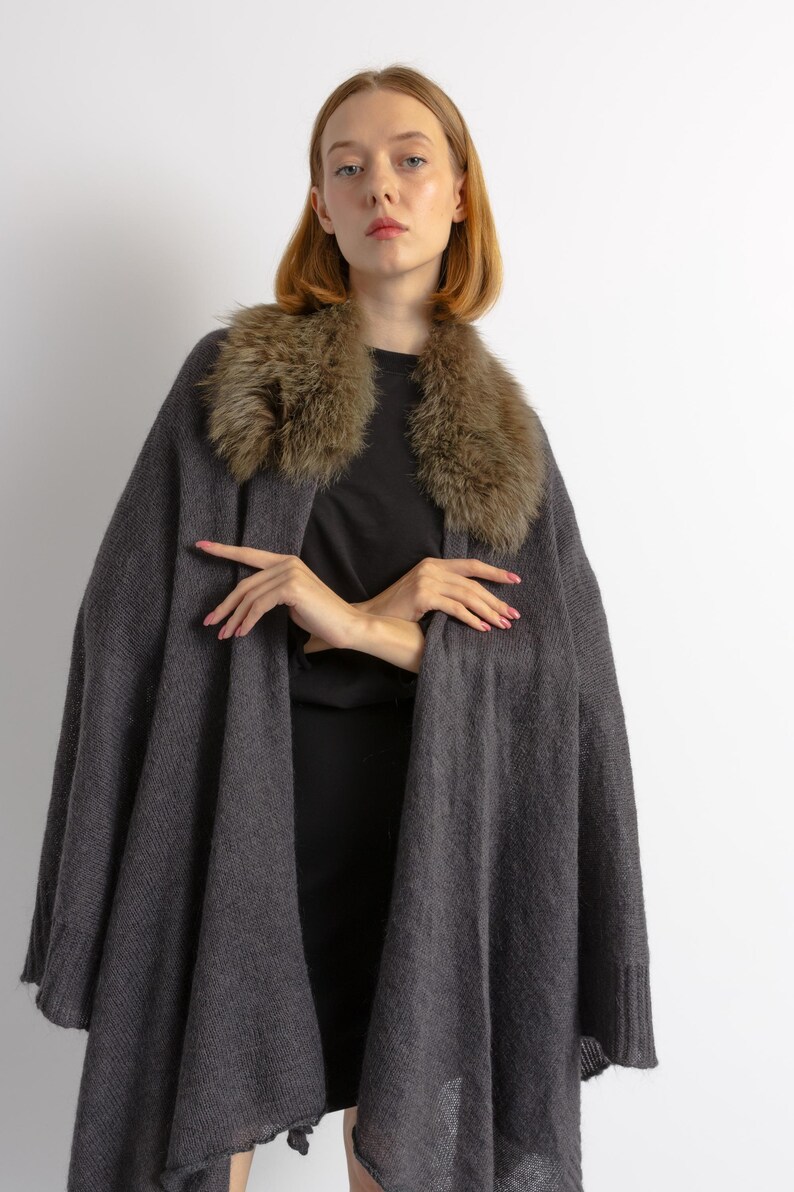 90s Vintage Woman Mohair Retro Woman Cardigan Jumper Sweater Top in M ...