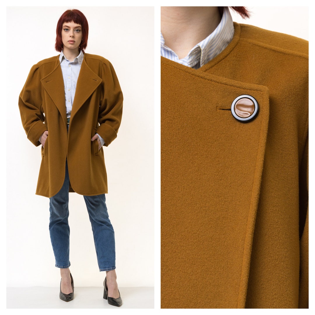 80s Woman Lambswool Cashmere Coat Women Vintage 80s Winter Coat Long