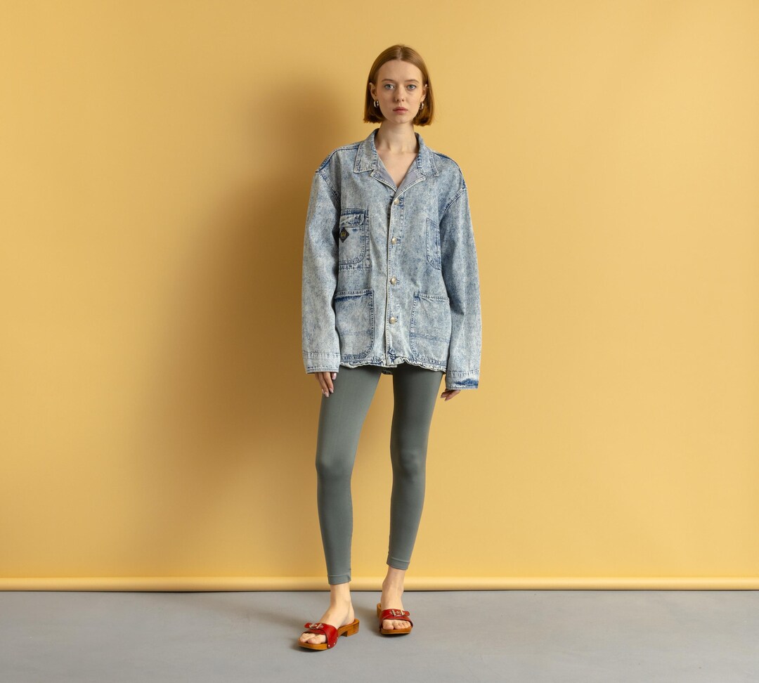 80s Vintage RIFLE Denim Mens Relaxed Fit Oversized Blue Acid Wash ...