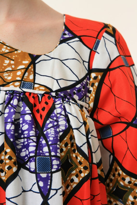 60s Vintage Woman Midi Psycho Style Dress size M Medi… - Gem